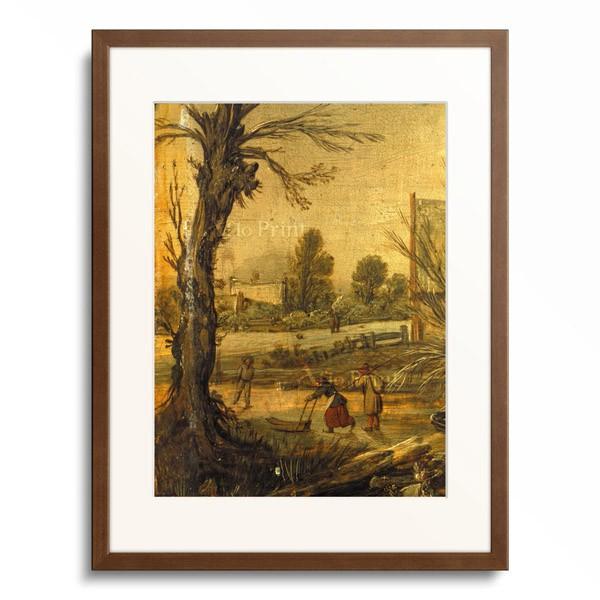 Artist: Velde, Esaias van de,um 1590/91-1630 Imagetitle: Winterszene (mit Schubschlitten auf dem Eis). 1620. Location: K...