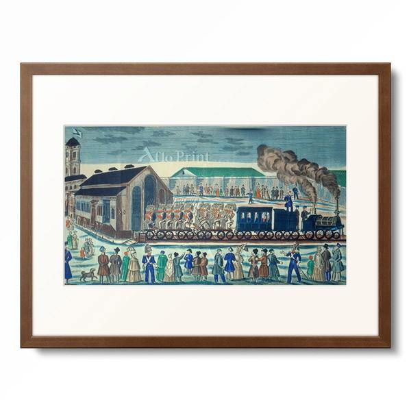 Artist: Anonymous Imagetitle: Abfahrt der St. Petersburger Eisenbahn von Moskau. 1860. Location: Moskau, Historisches Mu...