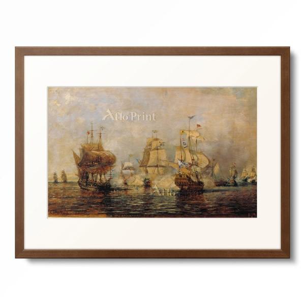 Artist: Bogoljubov, Alexej Petrowitsch,1824-1896 Imagetitle: The first Russian-Swedish naval battle near the island Esel...