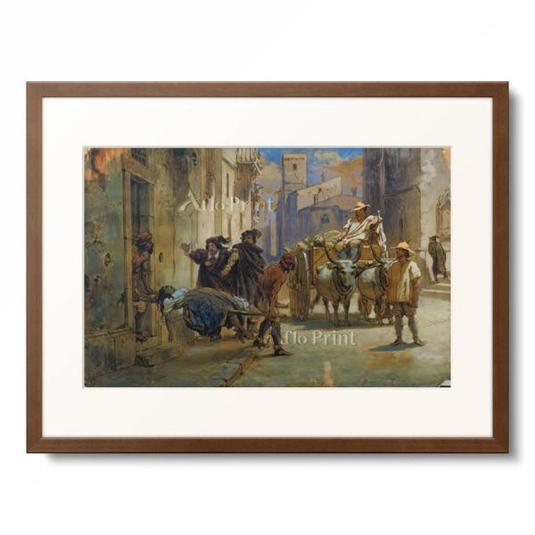 Artist: Bronnikoff, Feodor Andrejew,1827-1902 Imagetitle: Eine Epidemie. Dimensions: 21,8 x 33 cm Location: Schadrinsk, ...