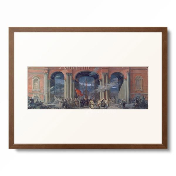 Artist: Denisov, N.V Imagetitle: Die Einnahme des Winterpalastes am 25. Oktober 1917. 1940-er Jahre Dimensions: 110 x 28...