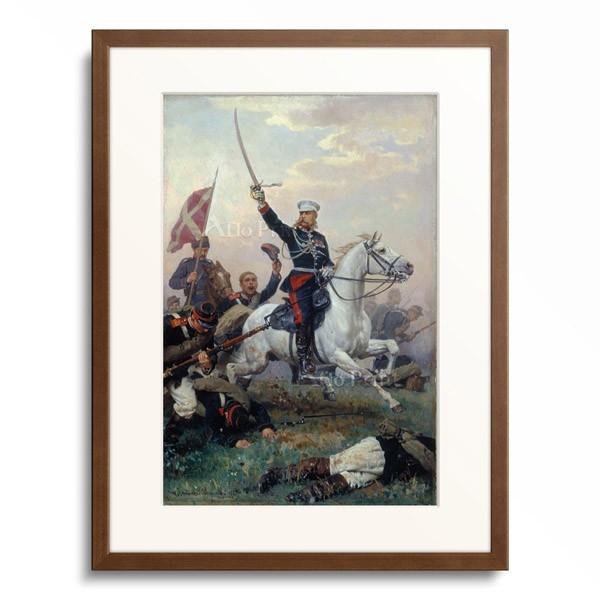 Artist: Dimitriev-Orensburgsky, Nikolaj,1837-1898 Imagetitle: General M.D.Skobelev zu Pferde im russisch-turkischen Krie...