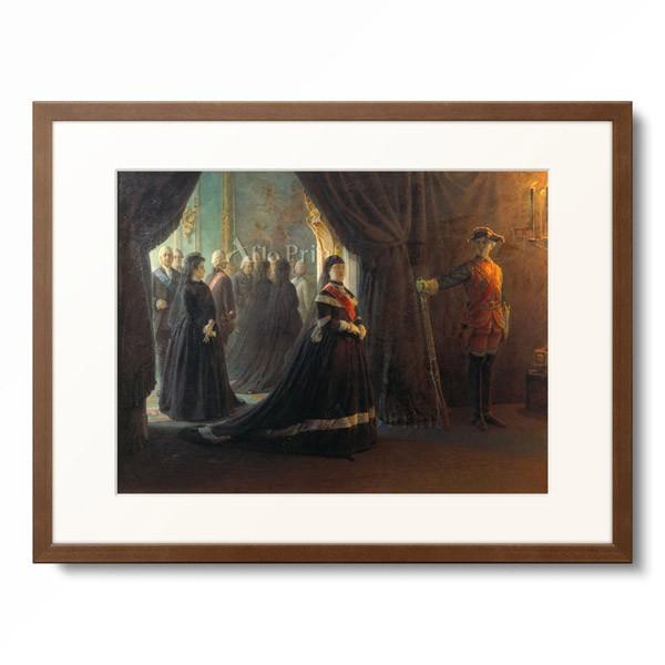 所蔵: トレチャコフ美術館Artist: Gay, Nikolai,1831-1894 Imagetitle: Katharina II. am Grab der Kaiserin Elisabeth. 1874. Dimensions: ...