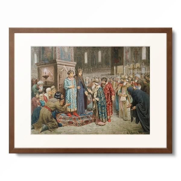 Artist: Kivschenko, Alexej,1851-1895 Imagetitle: Die Volksversammlung beruft Michail Romanow zum Herrscher. 1880. Dimens...