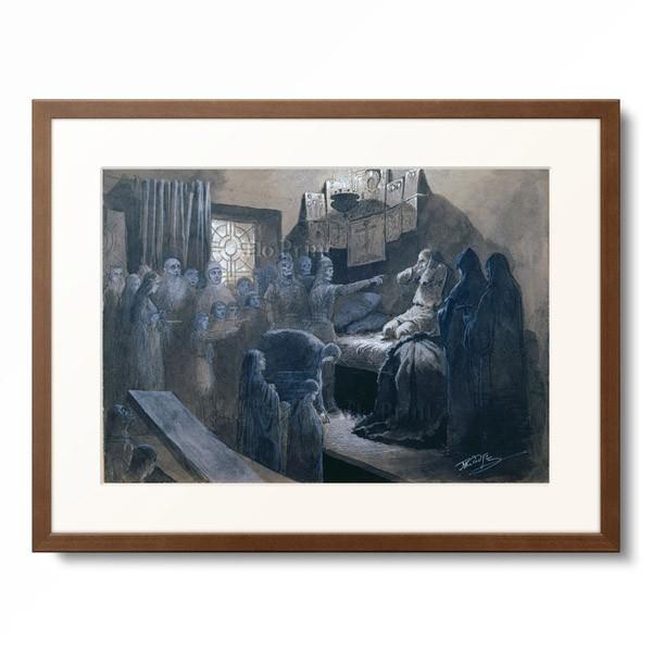 Artist: Klodt, Mikhail,1835-1914 Imagetitle: Iwan dem Schrecklichen erscheinen die Geister seiner Opfer. Dimensions: 27 ...