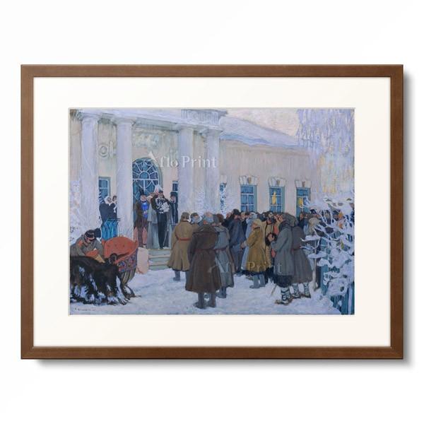 Artist: Kustodiev, Boris Michailowitsch,1878-1927 Imagetitle: Die Verlesung des Manifestes im Jahre 1861. 1908/1909. Dim...
