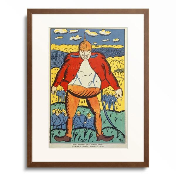 Artist: Malewitsch, Kasimir,1878-1935 Imagetitle: 'Schau, Vistula ist nicht fern...'. Poster, 1914 Dimensions: 51,3 x 33...