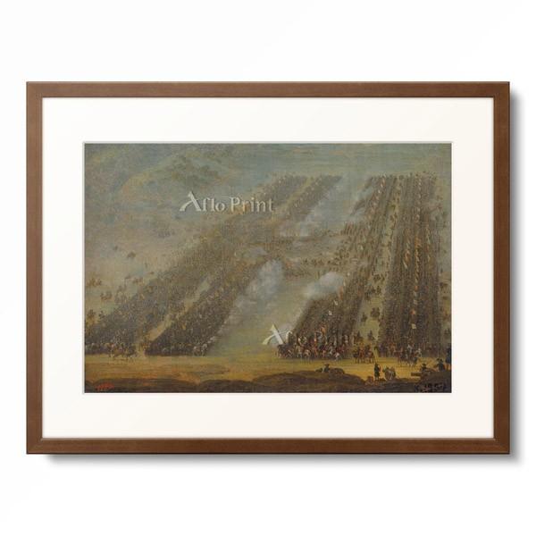 Artist: Russian School Imagetitle: Die Schlacht von Poltava im russisch-schwedischen Krieg. 1750. Location: Schloss Pete...