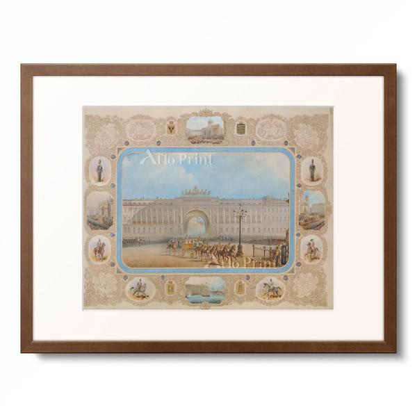 Artist: Sadovnikov, Wassily,1800-1879 Imagetitle: Der feierliche Einzug der Herzogin von Sachsen-Altenburg in St. Peters...
