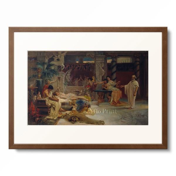 Artist: Semiradski, Genrikh Ippolitovich,1843-1902 Imagetitle: Socrates finds Alcibiades with a heteara. 1875. Dimension...