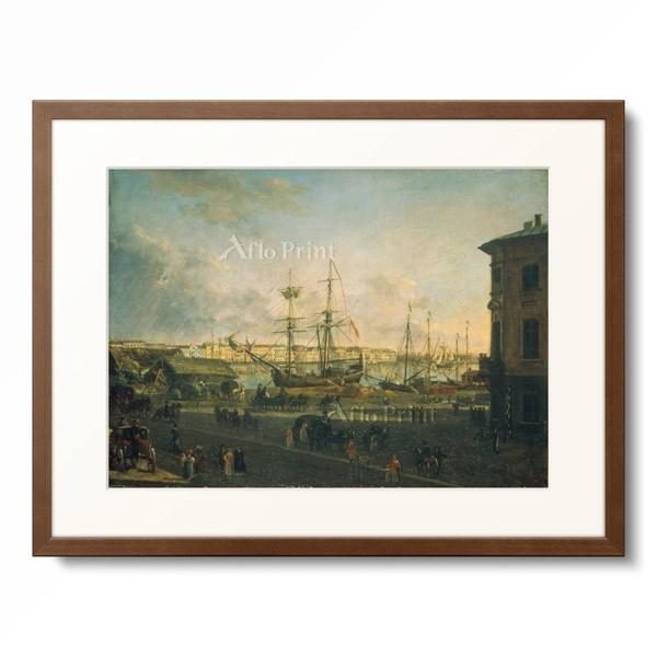 Artist: Aleksejew, Fjodor Jakowlewitsch,1753-1824 Imagetitle: Blick von der Wassiliewski-Insel zum Englischen Kai, St.Pe...