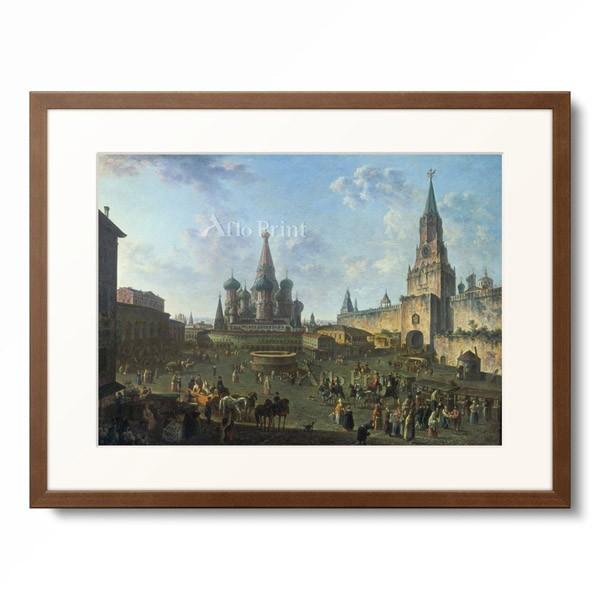 所蔵: トレチャコフ美術館Artist: Aleksejew, Fjodor Jakowlewitsch,1753-1824 Imagetitle: Der Rote Platz in Moskau im 18. Jahrhundert. ...