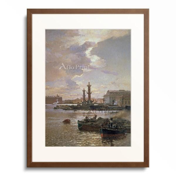 所蔵: トレチャコフ美術館Artist: Beggroff, Alexander,1841-1914 Imagetitle: View of the bourse in St. Petersburg. 1891. Dimensions: 8...