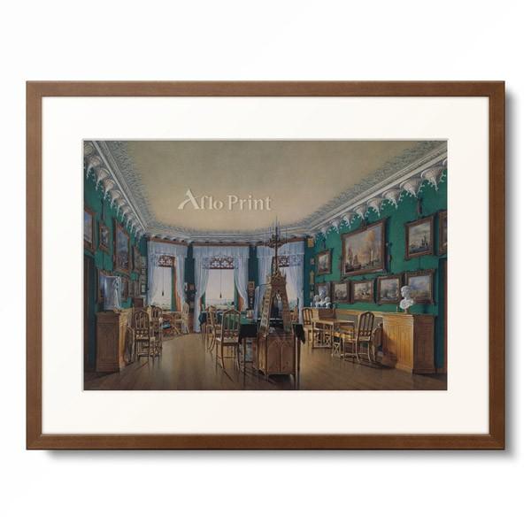 Artist: Hau, Edouard,1807- c. 1870 Imagetitle: The studio of Tsar Nicholas I. in the country house of the Peterhof castl...