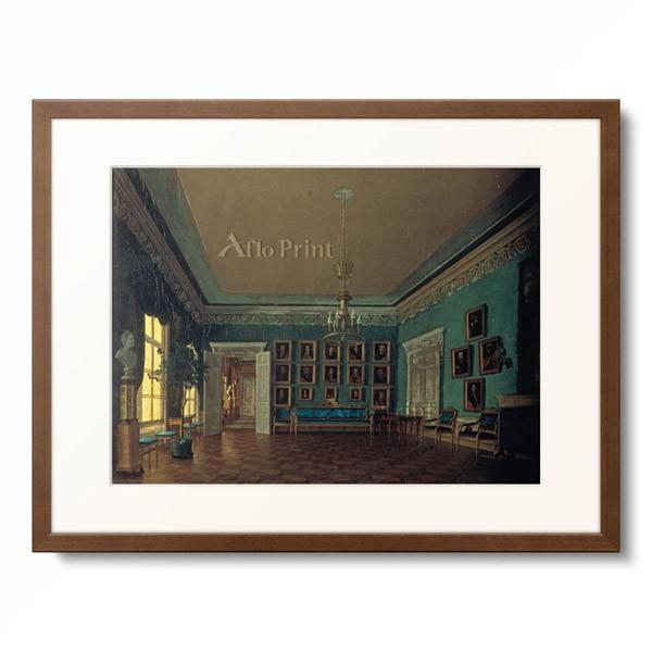 所蔵: トレチャコフ美術館Artist: Mikhailov, Grigorij,1814-1867 Imagetitle: Interior. Dimensions: 52,9 x 70,4 cm Location: Moscow, Tr...