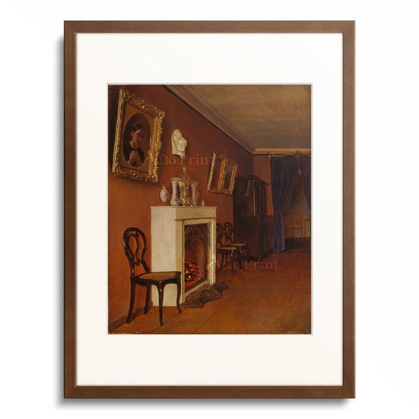 Artist: Selentsov, Kapiton,1790-1845 Imagetitle: Interior with fireplace. 1840. Dimensions: 34,3 x 28 cm Location: Mosco...