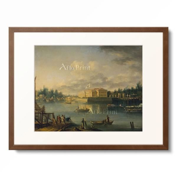 Artist: Stschedrin, Semjon Fedorow,1745-1804 Imagetitle: The Kamenowstrowski Palace as seen from the Stroganowski waters...