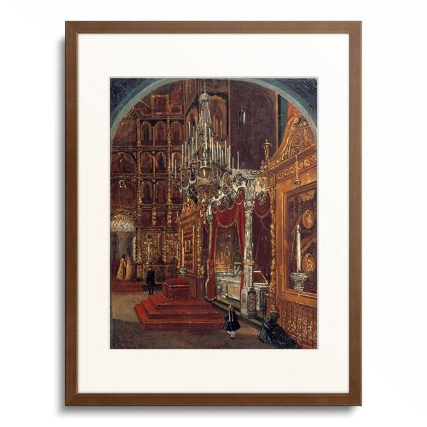 Artist: Sschuwostov, Stepan,1821-1908 Imagetitle: Inneres der Maria-Himmelfahrt-Kathedrale in Jaroslawl. 1850. Location:...