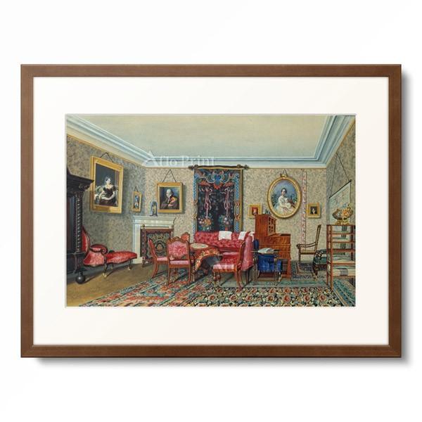 Artist: Sollogub, Sophie Imagetitle: Innenraum im Hause des Komponisten M. Wiljegorskij. 1840-er Jahre Dimensions: 24,6 ...