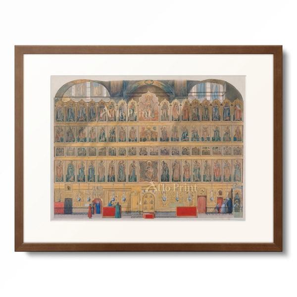 Artist: Solnzev, Fjodor Grigorjewitsch,1801-1892 Imagetitle: Die Ikonostase der Maria-Himmelfahrt-Kathedrale im Moskauer...