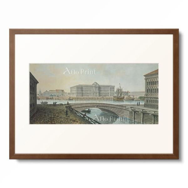 Artist: Traverse, Jean Balthasar de la Imagetitle: St.Petersburg, die Kunstakademie. 1790-er Jahre Dimensions: 24,2 x 51...