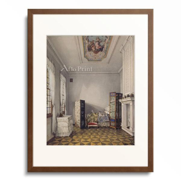 Artist: Ukhtomsky, Konstantin,1818-1881 Imagetitle: Schlafzimmer Zar Peters I. im Palast Monplaisir in Peterhof. Locatio...