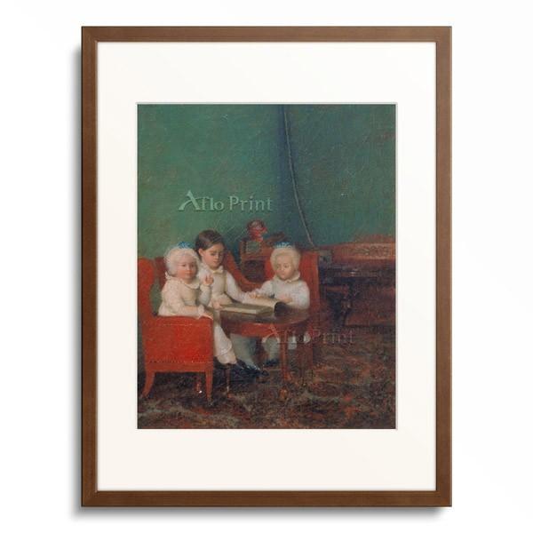 Artist: Russian School Imagetitle: Lesende Kinder in einem Innenraum. 1800/1810. Location: Moskau, Puschkin-Museum
