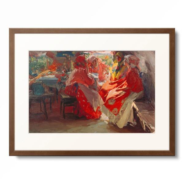 所蔵: トレチャコフ美術館Artist: Archipov, Abram,1862-1930 Imagetitle: Besuch. 1914. Dimensions: 97 x 149 cm Location: Moscow, Trety...