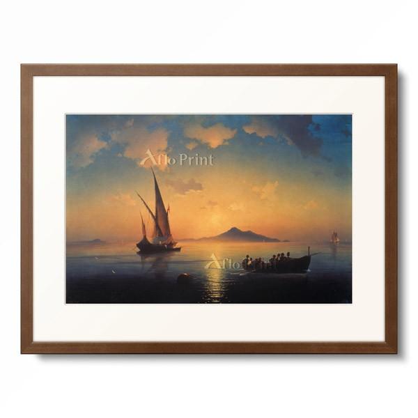 Artist: Aivazovsky, Konstantinovich Ivan,1817-1900 Imagetitle: Abendstimmung uber der Bucht von Neapel. 1841. Dimensions...