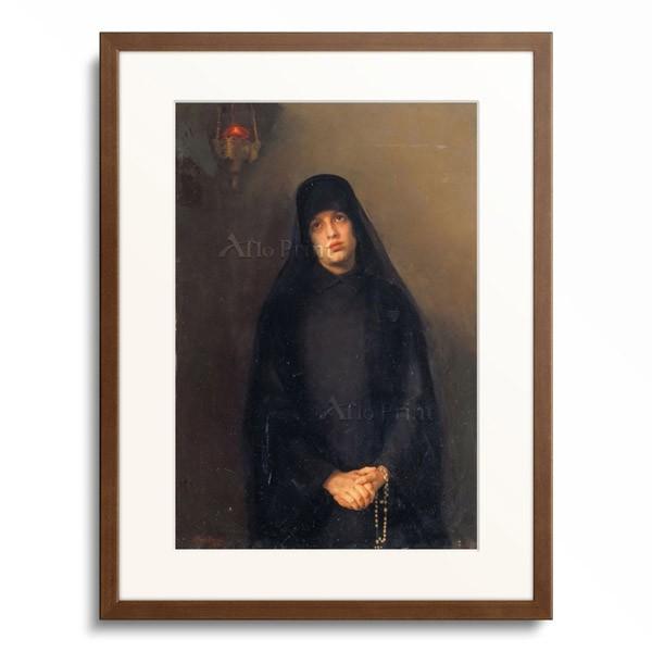 所蔵: トレチャコフ美術館Artist: Baruzdina, Varvara,1862-1941 Imagetitle: Eine Nonne. 1893. Dimensions: 108 x 73 cm Location: Moscow...