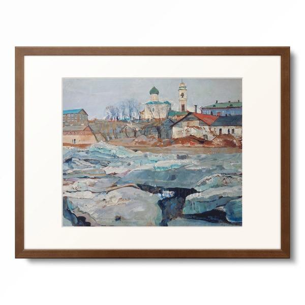 Artist: Brodskij, Isaak,1883-1939 Imagetitle: Drifting ice in Pskov. 1913. Location: Wladimir, Kunstmuseum