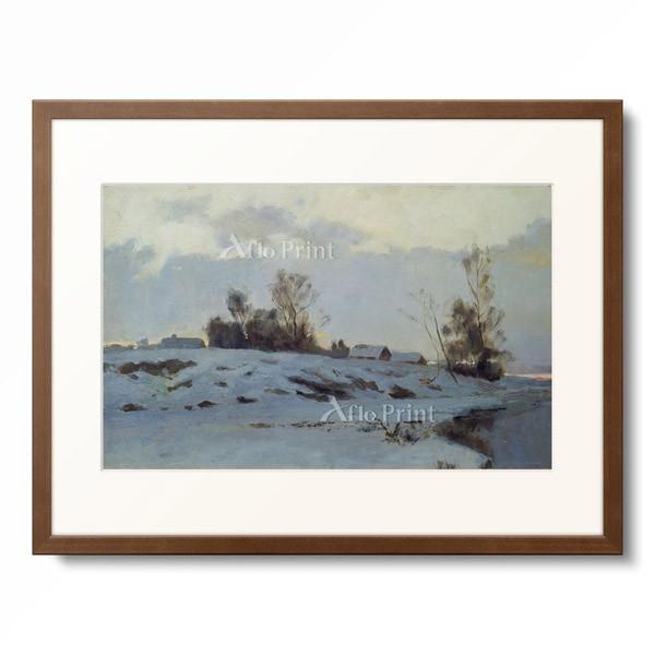 所蔵: トレチャコフ美術館Artist: Endogurov, Iwan,1861-1898 Imagetitle: Russische Vorfruhlingslandschaft im Schnee. Dimensions: 38,2 ...