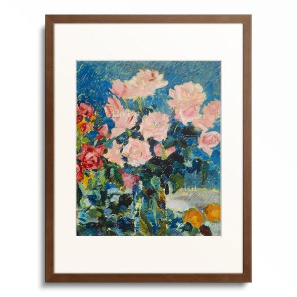 Artist: Korovin, Alexejew. Konstantin,1861-1939 Imagetitle: Rosa Rosen in Glasvase. 1930-er Jahre Location: Jaroslawl, K...