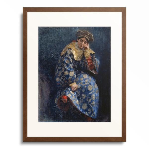 Artist: Lebedjeff, Klawdij Wassiljew,1852-1916 Imagetitle: Boyar girl (Bojarschnija). 1902. Dimensions: 106 x 80 cm Loca...