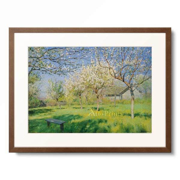 所蔵: トレチャコフ美術館Artist: Lewitan, Isaak Iljitsch,1861-1900 Imagetitle: Apple orchard in bloom. About 1895. Dimensions: 18 x ...