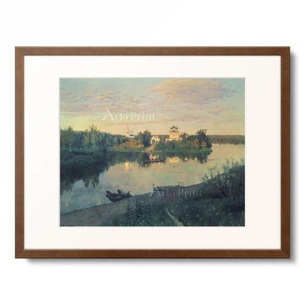 所蔵: トレチャコフ美術館Artist: Lewitan, Isaak Iljitsch,1861-1900 Imagetitle: Abendlauten. 1892. Dimensions: 87 x 107,6 cm Location...