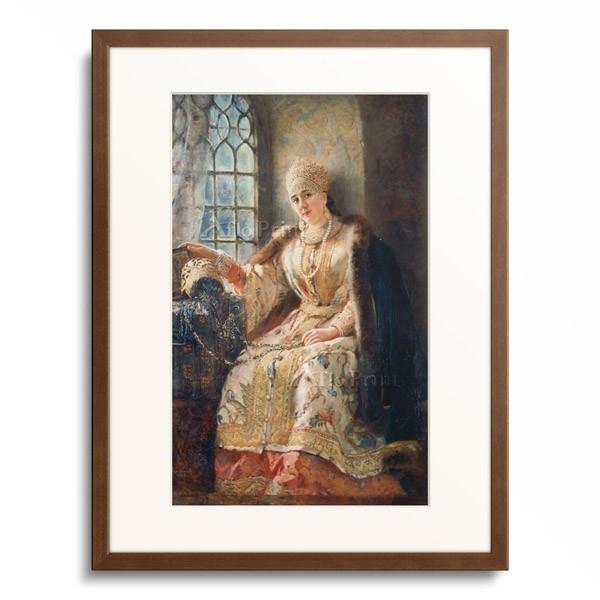 Artist: Makovskij, Konstantin Jegor,1839-1915 Imagetitle: A young boyar woman at the window. 1885. Dimensions: 174 x 117...
