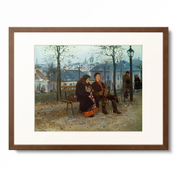 所蔵: トレチャコフ美術館Artist: Makovskij, Wladimir J,1846-1920 Imagetitle: Harmonica player on a Boulevard in Paris. 1886/1887. Di...