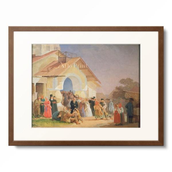 所蔵: トレチャコフ美術館Artist: Morosoff, Alexander Iwanow,1835-1904 Imagetitle: Nach dem Kirchgang in Pskov. 1863/1864. Dimensions...