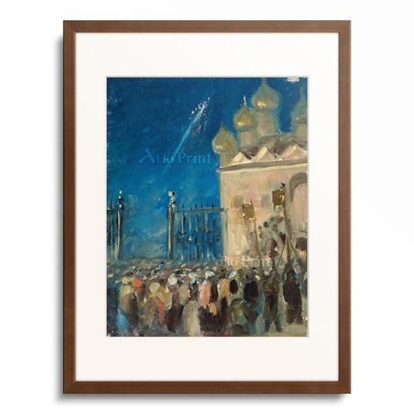 Artist: Nesterow, Michail Wassiljew,1862-1942 Imagetitle: Ostermorgen. Dimensions: 28,5 x 23 cm Location: Krasnojarsk, K...