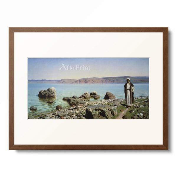 所蔵: トレチャコフ美術館Artist: Polenow, Vasilij Dimitrijew,1844-1927 Imagetitle: Am See von Galilaa. 1888 Dimensions: 79 x 158 cm ...