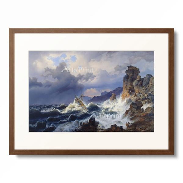 Artist: Achenbach, Andreas,1815-1910 Imagetitle: A Storm on the Norwegian Coast. Dimensions: 179 x 272 cm Medium: Oil/Ca...