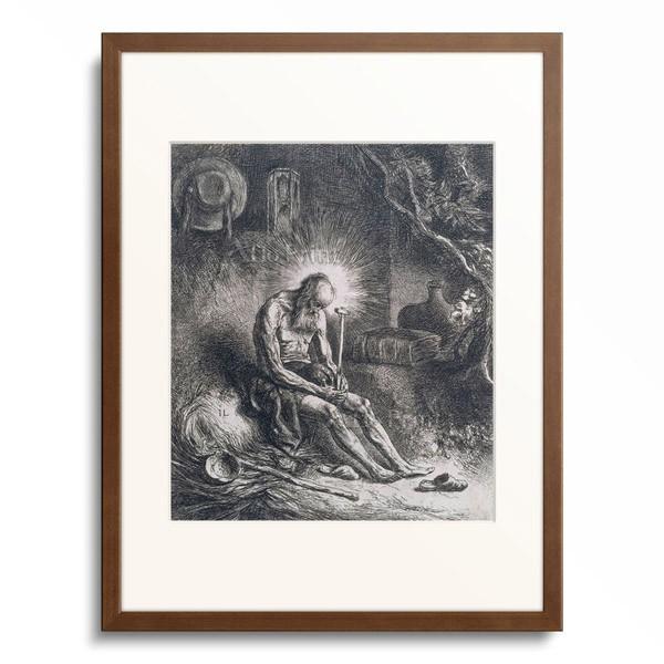 Artist: Lievens, Jan,1607-1674 Imagetitle: St. Jerome. Dimensions: 24 x 21 cm Medium: Etching Location: Stadel Museum, F...