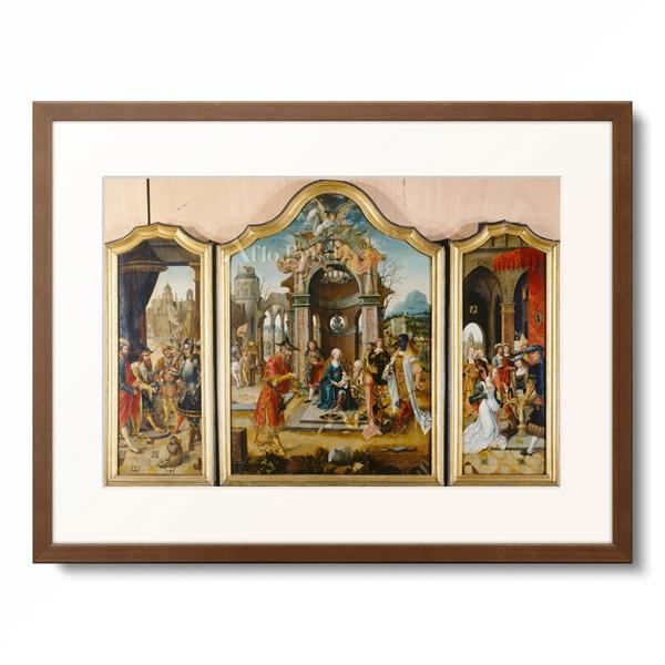 Artist: Meiter der von Grooteschen Anbetung Imagetitle: Triptych with Adoration of The Kings. (Center panel). Dimensions...