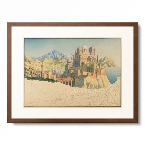Artist: Hessemer, Friedrich Maximilian,1800-1860 Imagetitle: Vision of an Islamic city. 1830/35 Dimensions: 33,0 x 46,4 ...