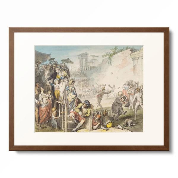 Artist: Ramberg, Johann Heinrich,1763-1840 Imagetitle: Ball game, Rome. 1797. Dimensions: 44,3 x 55,2 cm Medium: waterco...