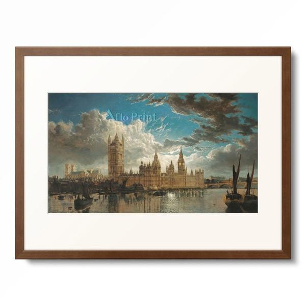 Artist: MacVicar Anderson, John,1835-1915 Imagetitle: View of Westminster from the River Thames. Dimensions: 106,7 x 182...