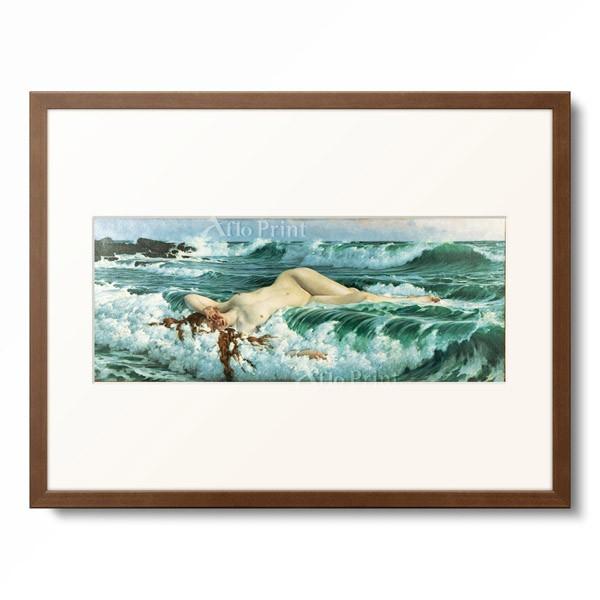 Artist: Hiremy-Hirschl, Adolphe,1860-1933 Imagetitle: Venus reclining in the Waves. Dimensions: 109 x 274 cm Medium: Oil...