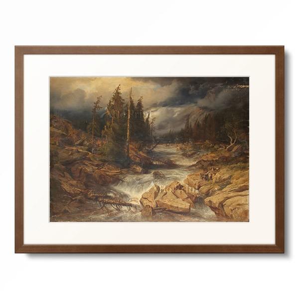 Artist: Zimmermann, Albert,1808-1888 Imagetitle: Gegend am Tauern in Tirol nach einem Sturm. 1851 Dimensions: 200,5 x 27...