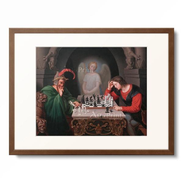 Artist: Retzsch, Friedrich August Moritz,1779-1857 Imagetitle: The Chess Players. Dimensions: 32,3 x 39 cm Medium: Oil/W...